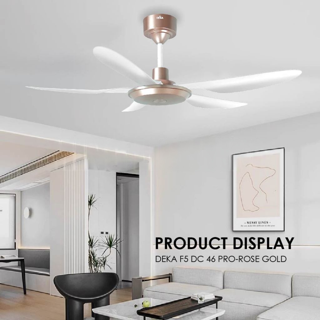 DEKA Kipas Siling Atas Ceiling Fan F5DC F5 DC PRO Remote Control 10+10 ...