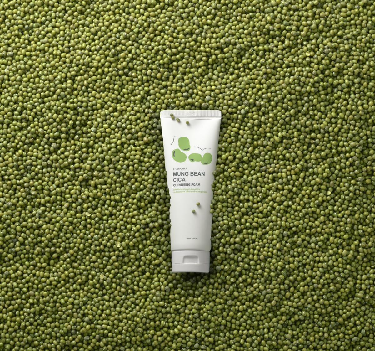 EVAS Char Char Mung Bean Cica Cleansing Foam 220ml | Acne Control ...