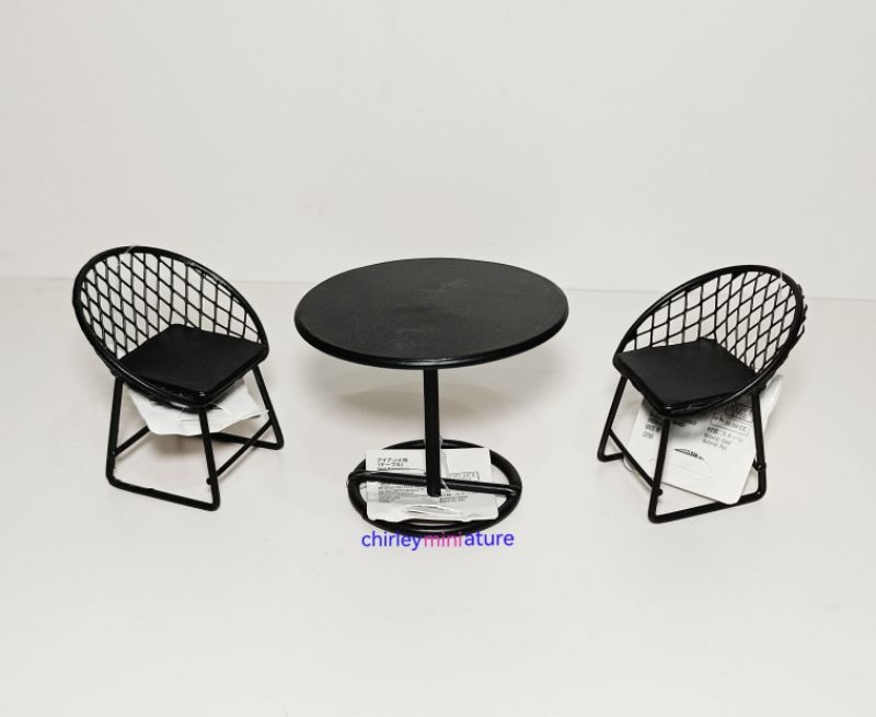 Dollhouse Miniature garden table chair 1/12 Daiso Product | Shopee Malaysia