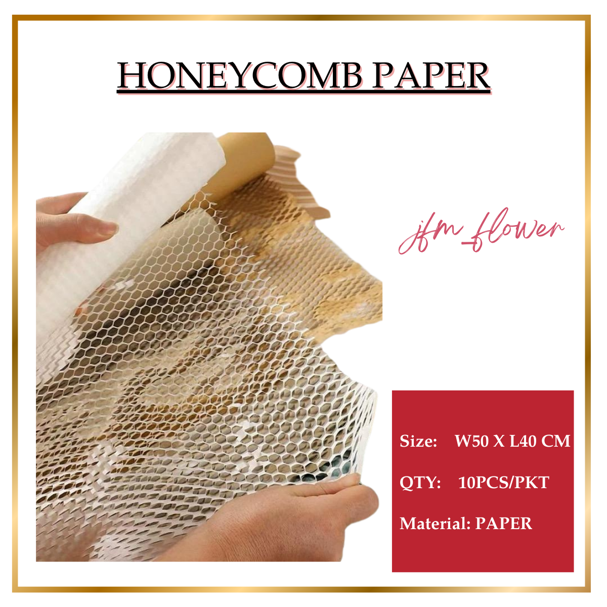 **10PCS** Honeycomb Kraft Paper/ Honeycomb Kraft Paper Flower Wrapping ...