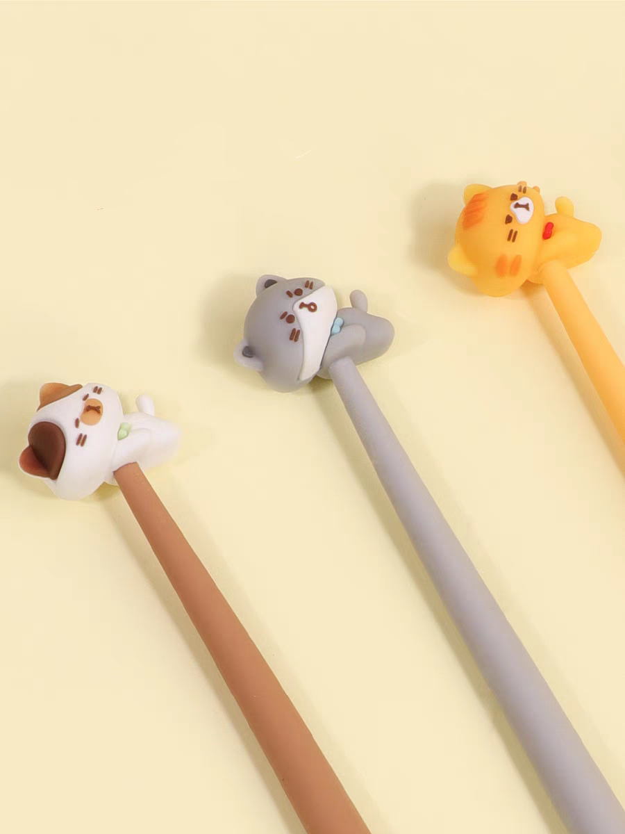 Creative Cute Cartoon Cat's Diary Shaky Swing Gel Pen 0.5mm Black Ink ...