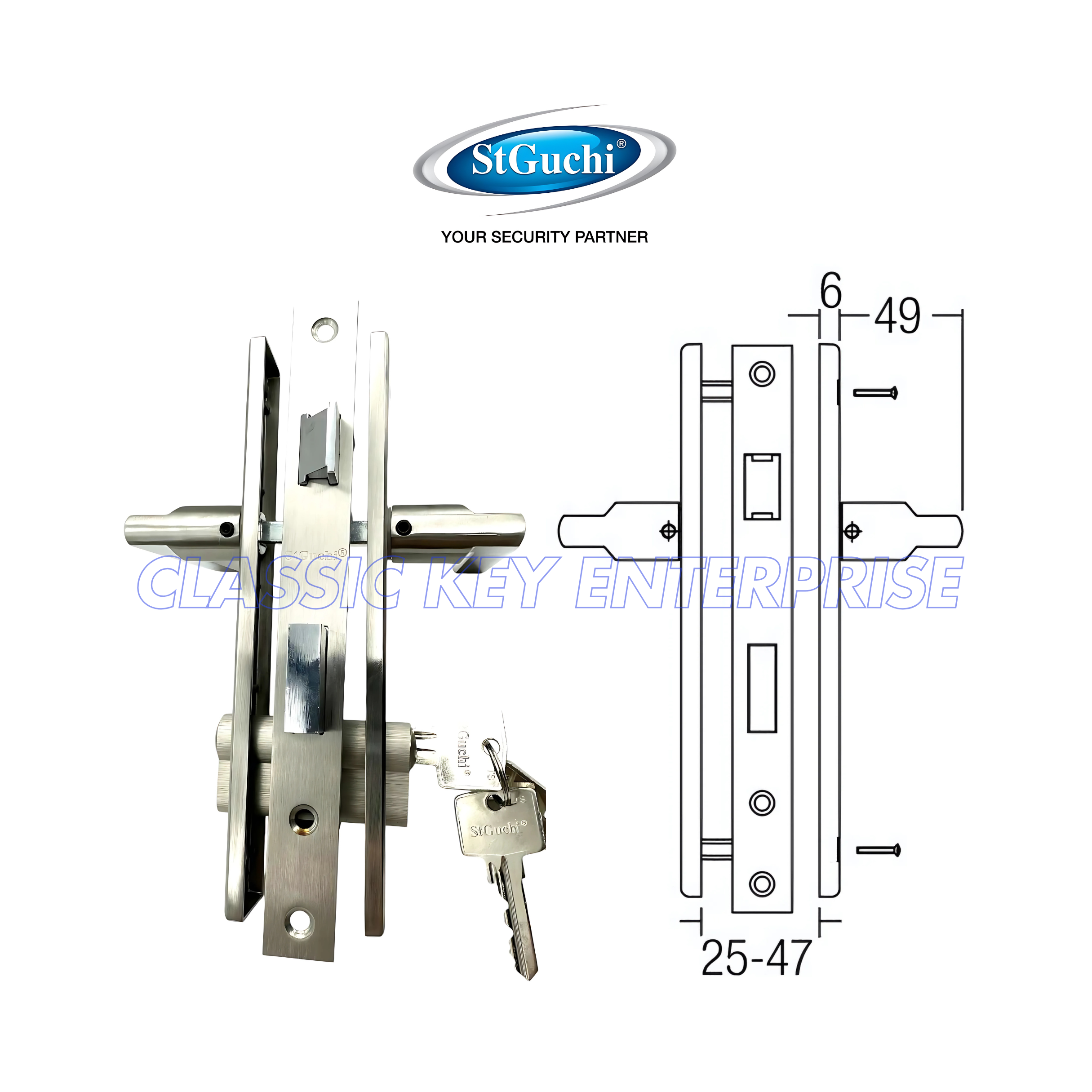 St Guchi Grill Door Lock SGLM-NM2015/D60 / St Guchi Grill Lock 2015 ...
