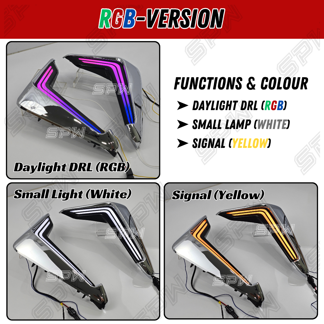 Toyota Alphard (2018-2022) Modellista RGB LED Daylight DRL Foglamp ...