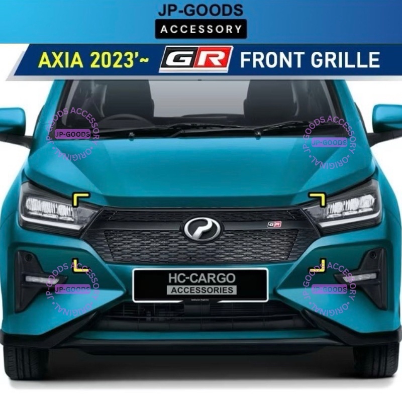 Perodua Axia 2023 GR Front Grill Mesh Honeycomb Design ABS Grilles ...
