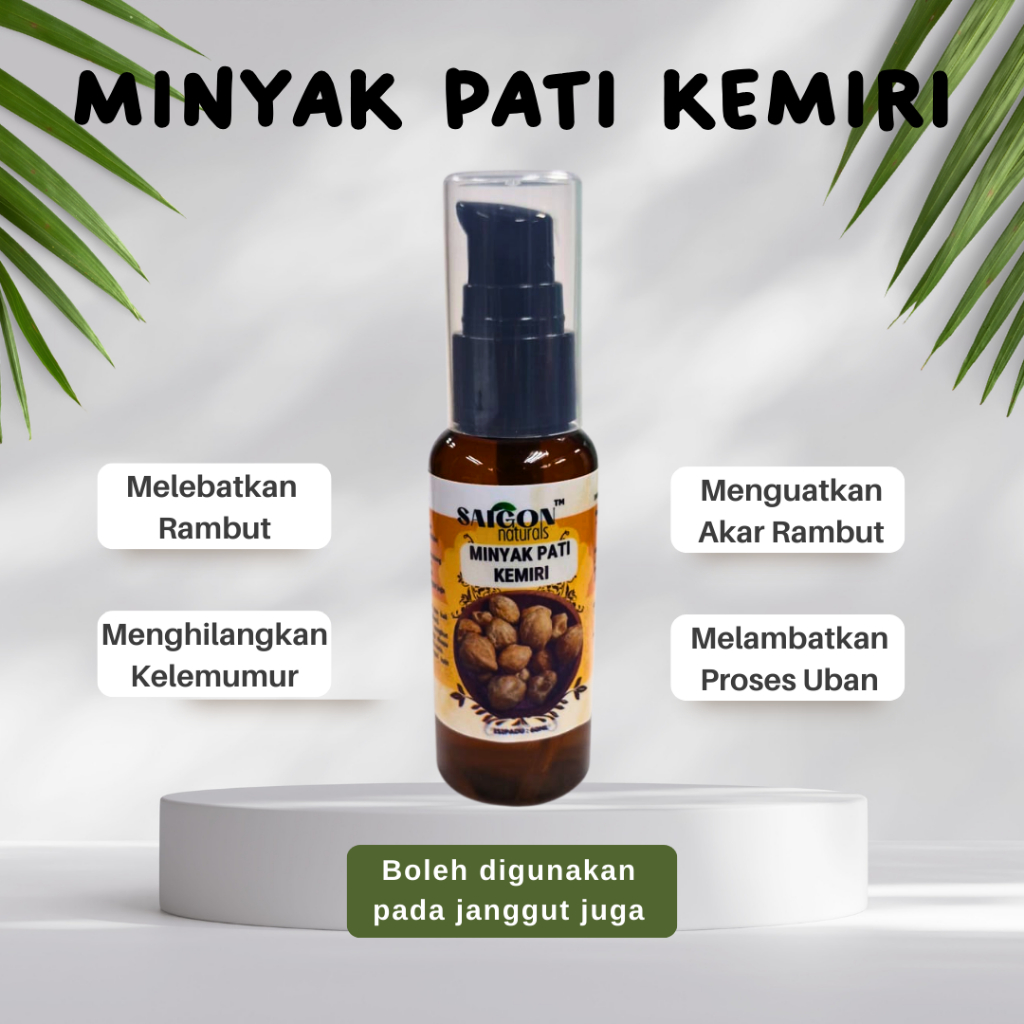 Minyak Buah Keras Minyak Kemiri Hair Growth Oil Promotes Hair Growth ...