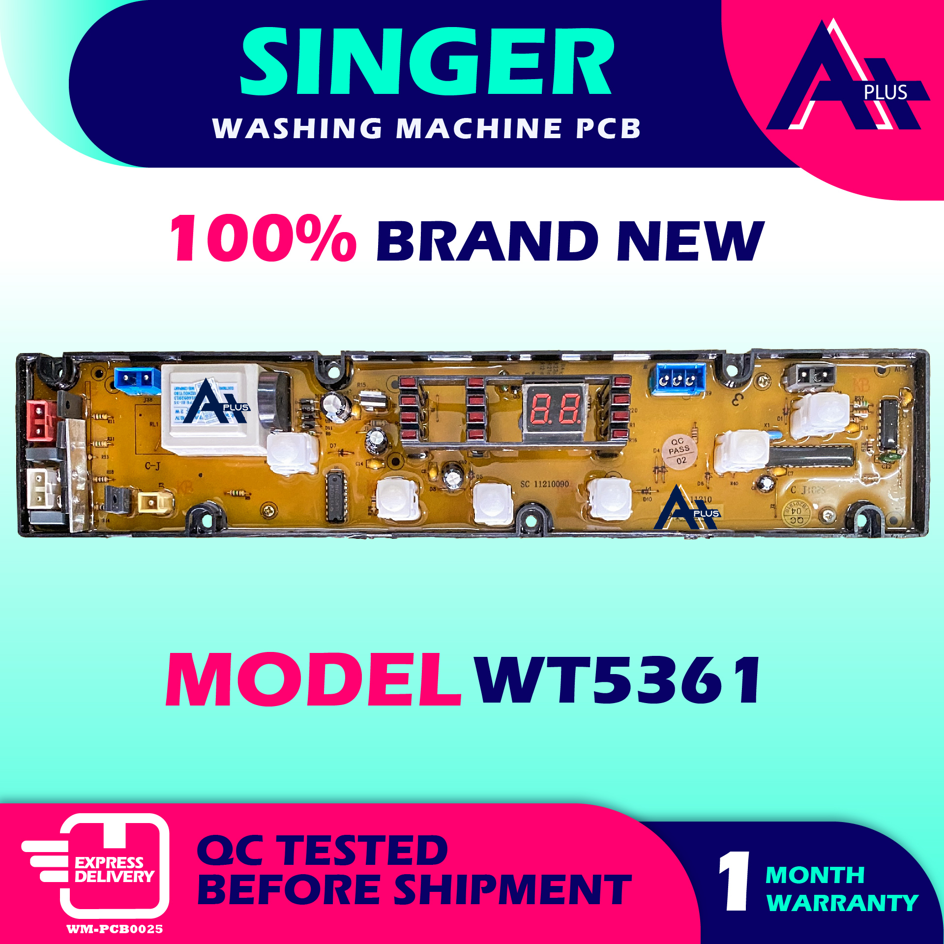 WT5361 SINGER Washing Machine PCB Board WT-5361 WT 5361 BOARD MESIN ...