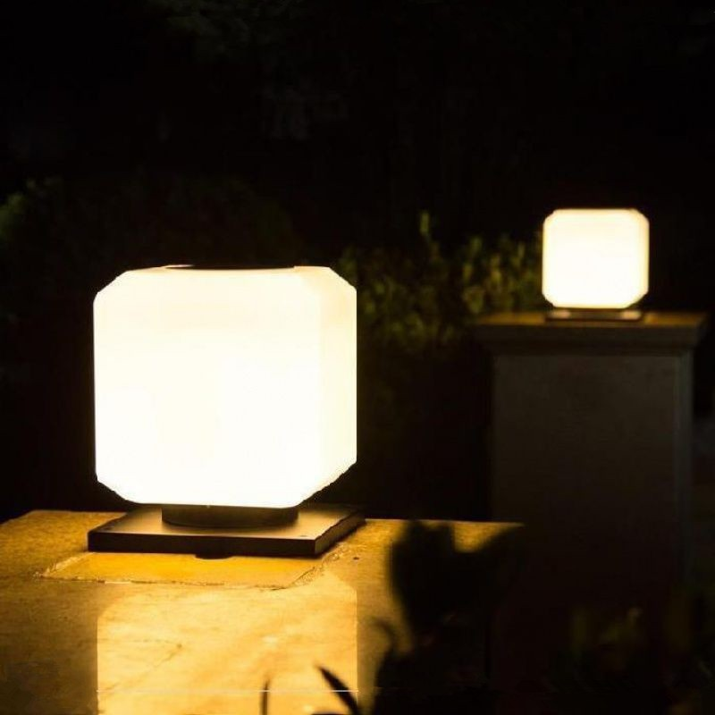 LED square pillar light outdoor garden light waterproof yard fence ...