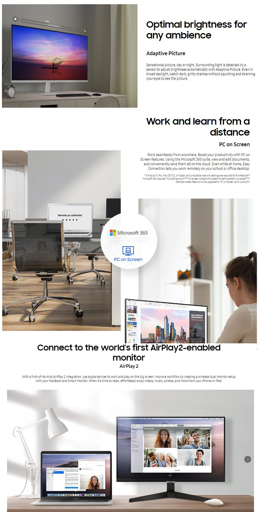 SAMSUNG 32" M7 SMART MONITOR (4K/UHD/Flat/VA/3840X2160)/32" M5 LS32DM500EEXXS (FHD/1920X1080/4MS ...