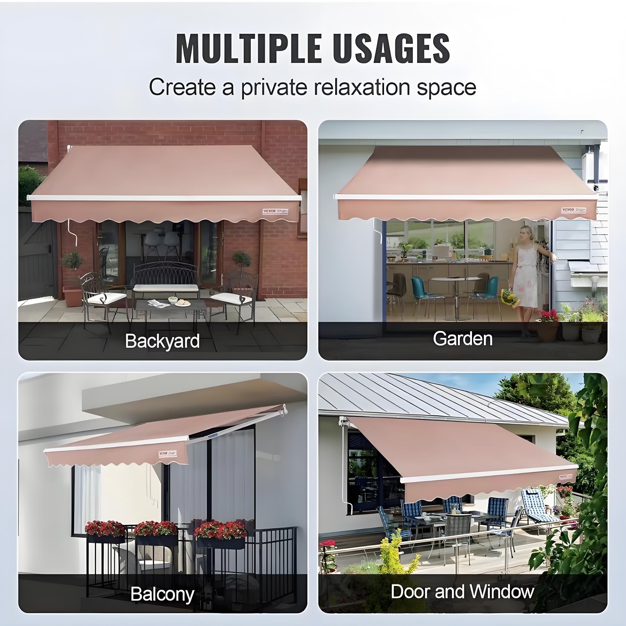 NEW 🔥Electric Retractable Awning Outdoor Roof Foldable Sun Shade ...