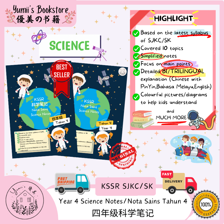 KSSR SJKC/SK Nota Sains Tahun 4 | Year 4 Science Notes (Colour version ...