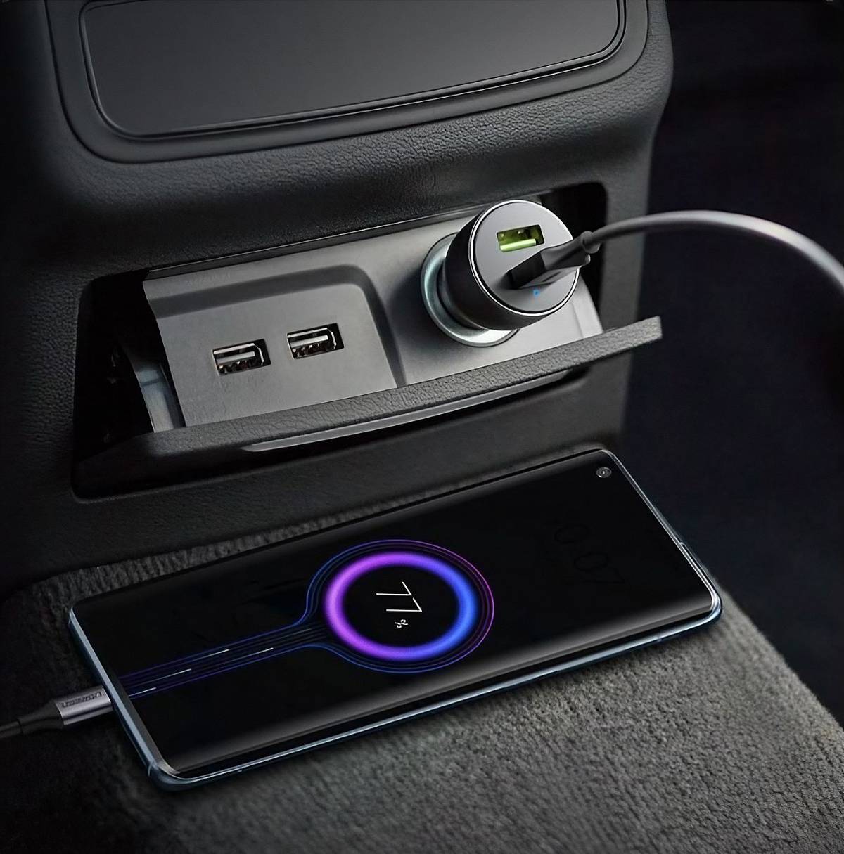 Supercharge USB Type C Car Charger Dual 2 Port Adapter Fast Charging ...