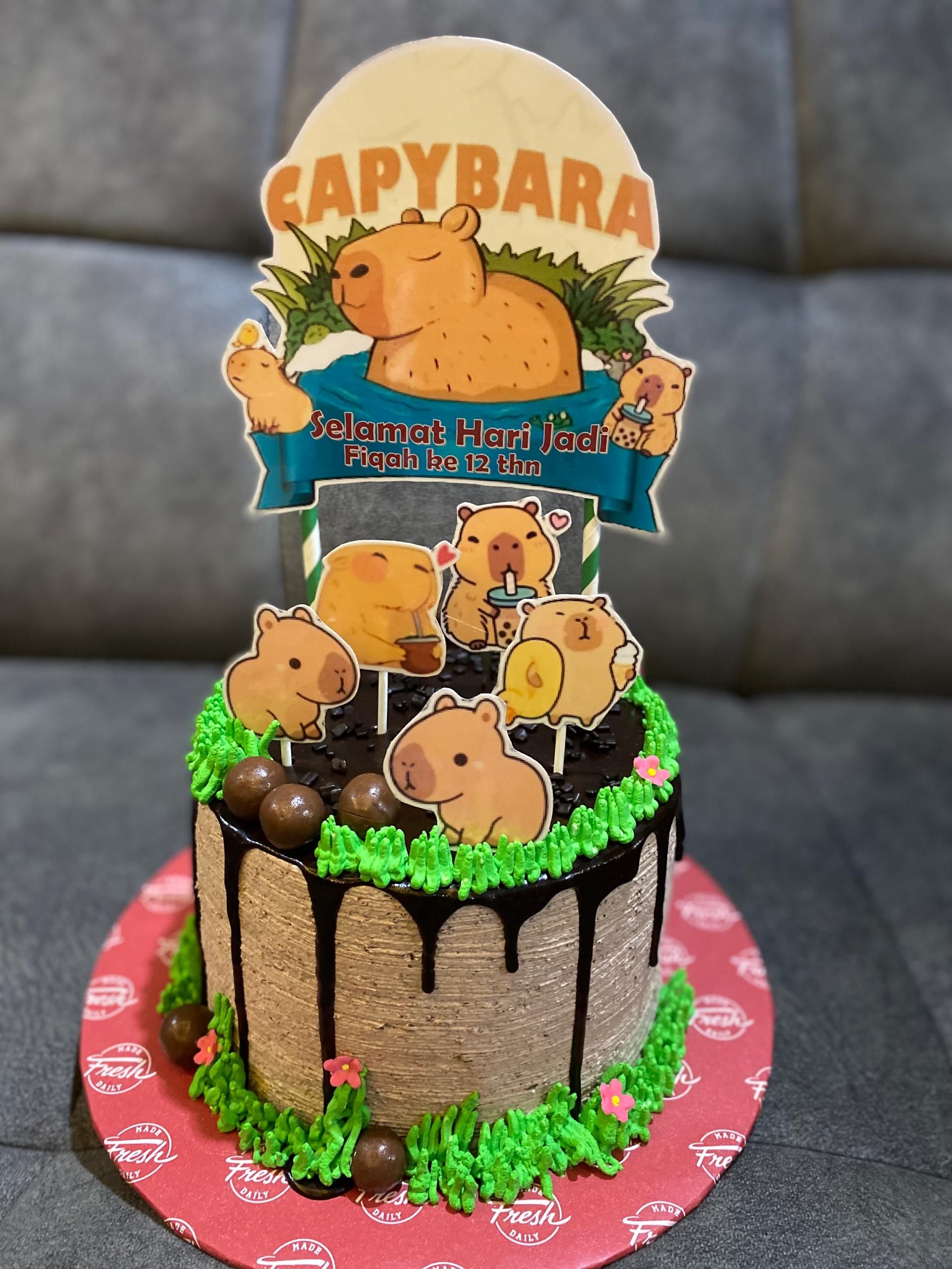 Capybara topper cake ready to put | Shopee Malaysia