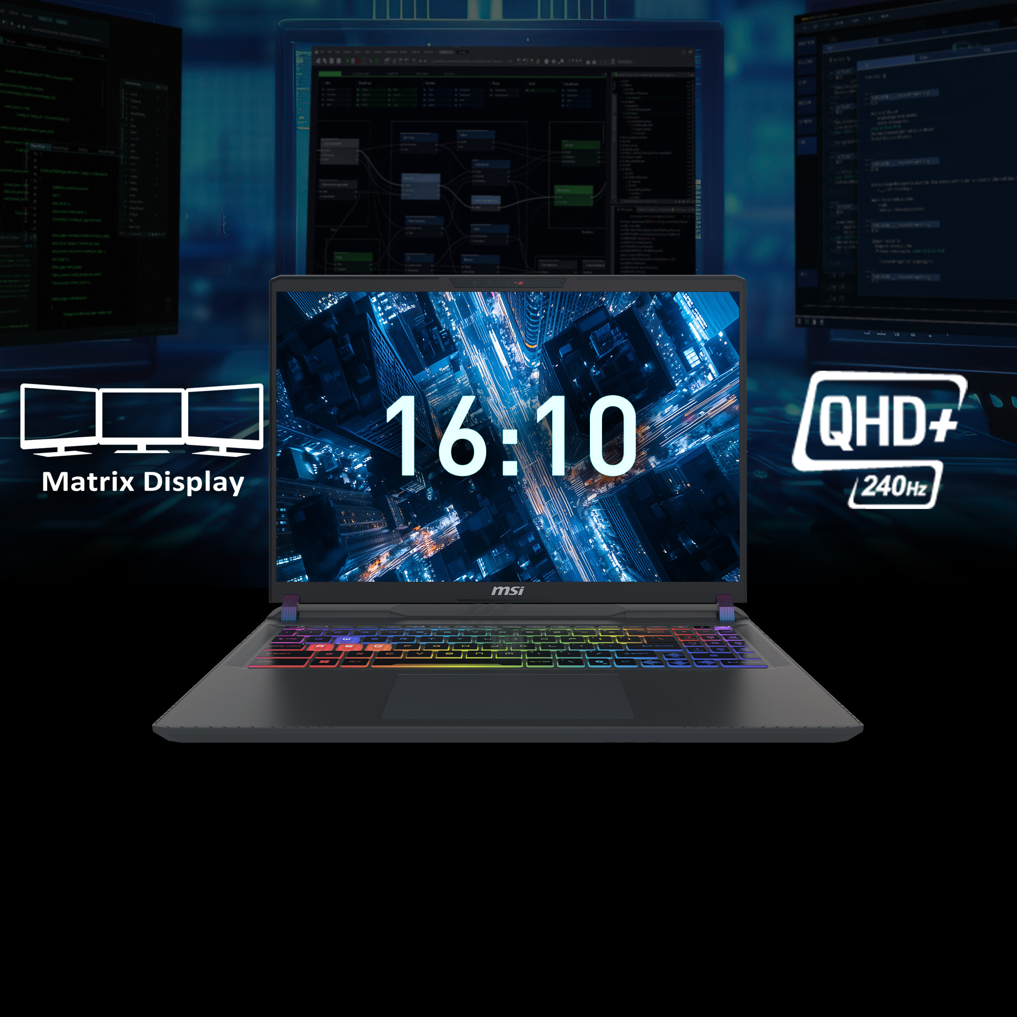 MSI Vector 16 HX AI A2XWHG 046 (16" QHD+ IPS 240Hz | U7-255HX | 16GB ...