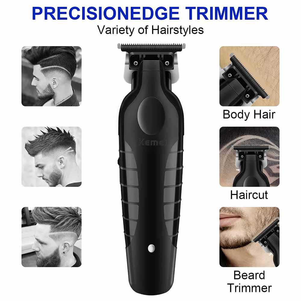 Kemei KM-2299 Professional Hair Trimmer Detailer Barber Electric Clipper Cordless Finish Cutting ...