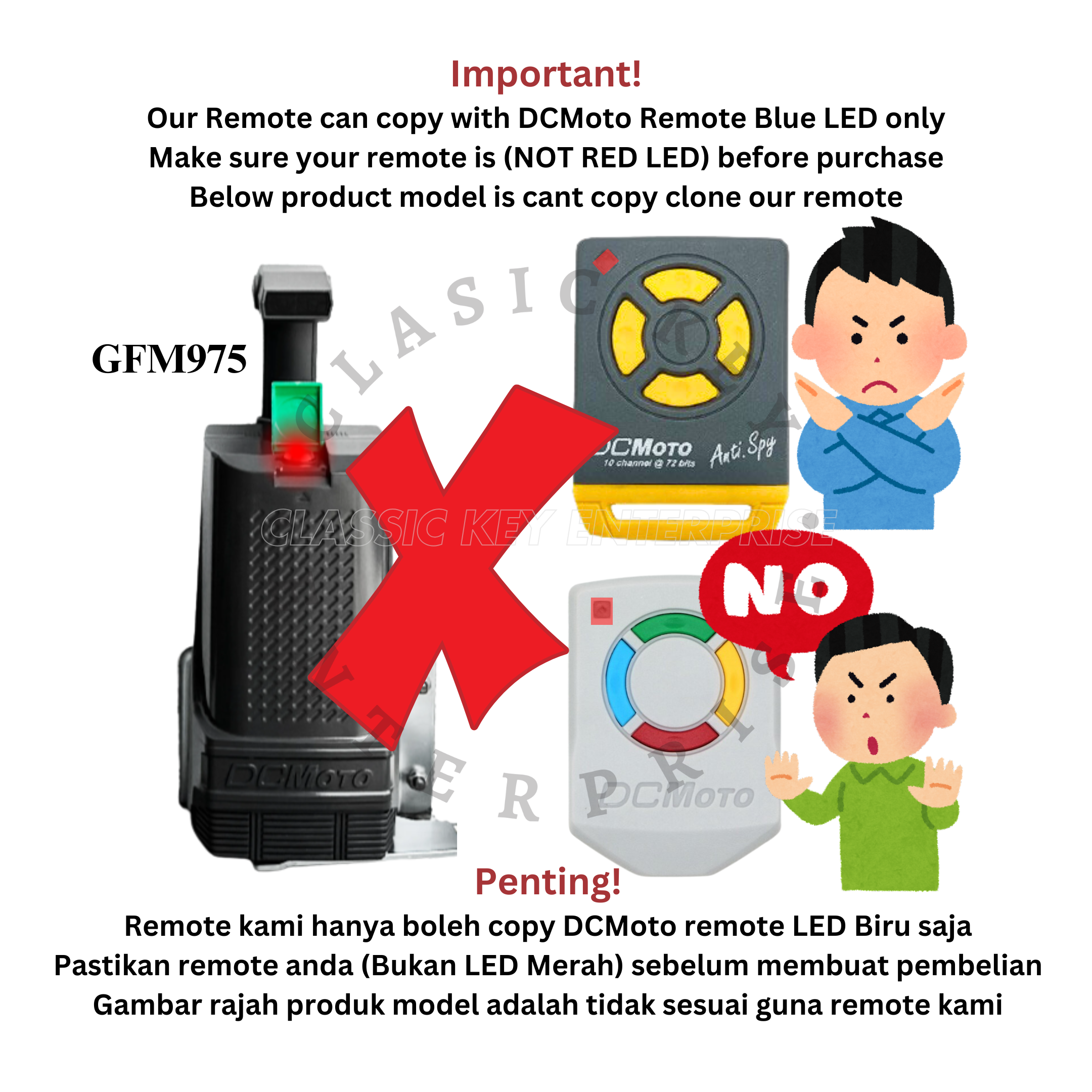 DCMOTO DC MOTO GATE REMOTE CONTROL DUPLICATOR 3 PCS 10 Channel @ 72bits ...