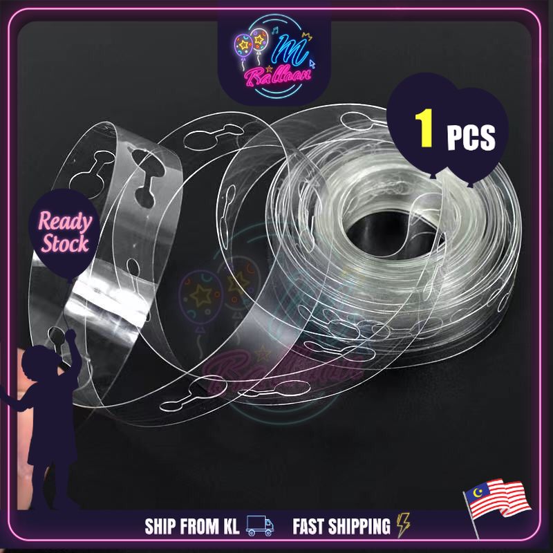 [1pcs] 5 Meters Balloons Double Hole Arch Flexible Chain Balloon Strip ...