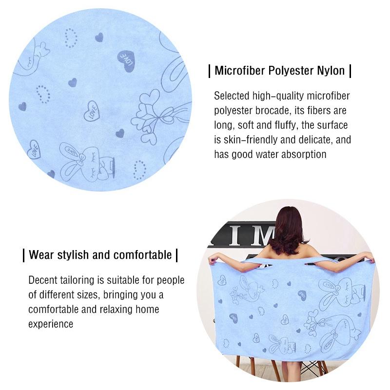 Microfiber Wearable Bath Towels Fast Drying Night Wear Pajamas Bathrobe Towel Tuala Mandi ...