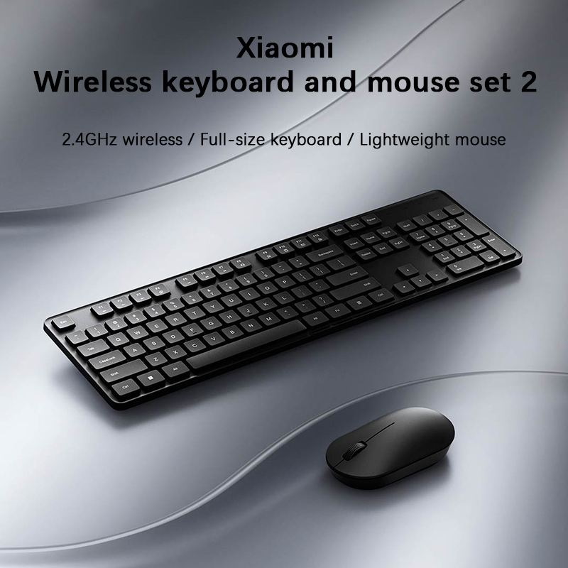 Xiaomi Wireless Keyboard Mouse Set 2 2.4GHz 104 Keys Multimedia Full ...