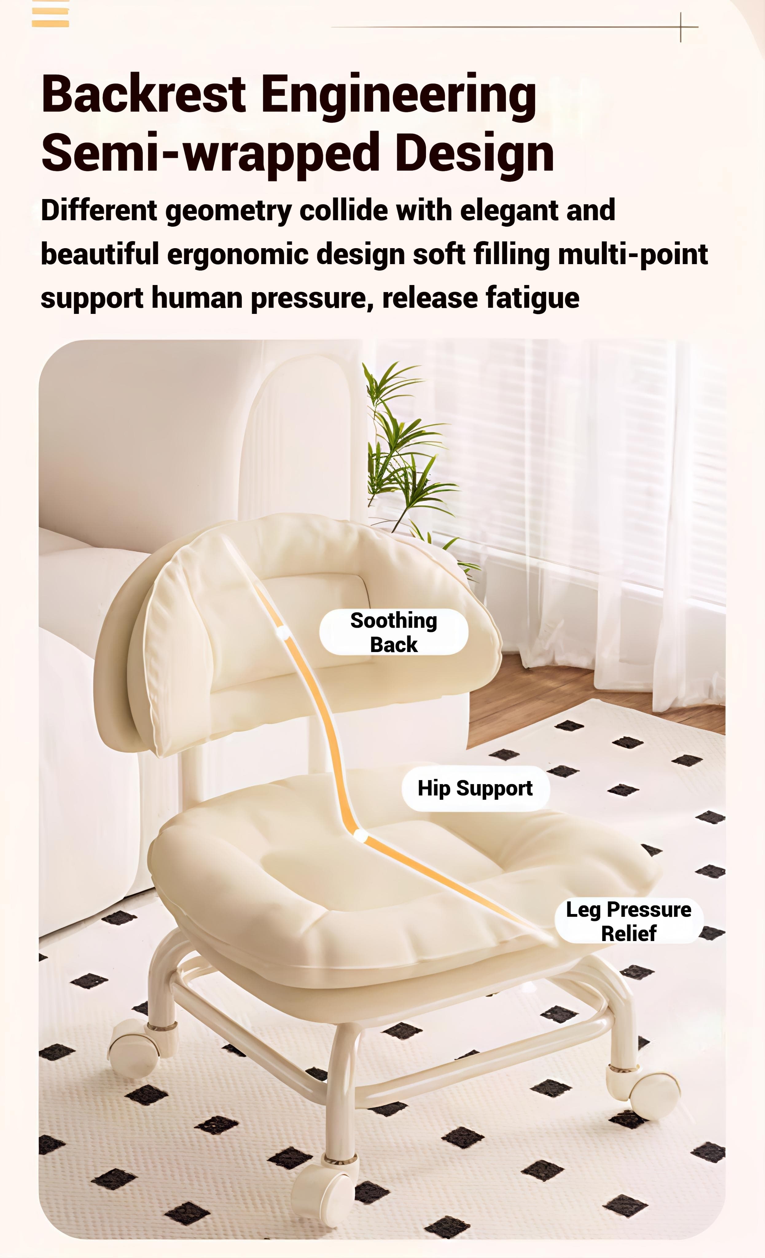 HAP - Doorway Shoe - Changing Stool Low Stool With Wheel Pulley Moving ...