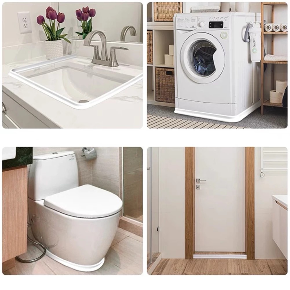 1M Kitchen Water Barrier Guard Self-adhesive Bathroom Water Strip ...