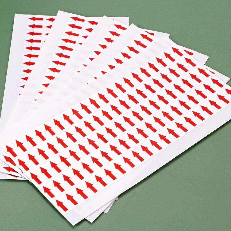 17600Pcs Red Small Arrow Stickers Orientation labels Used to point to ...