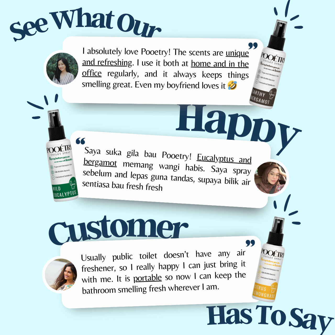 Pooetry Poo Spray 60ml Toilet Freshener Fragrance Spray, Traps and ...