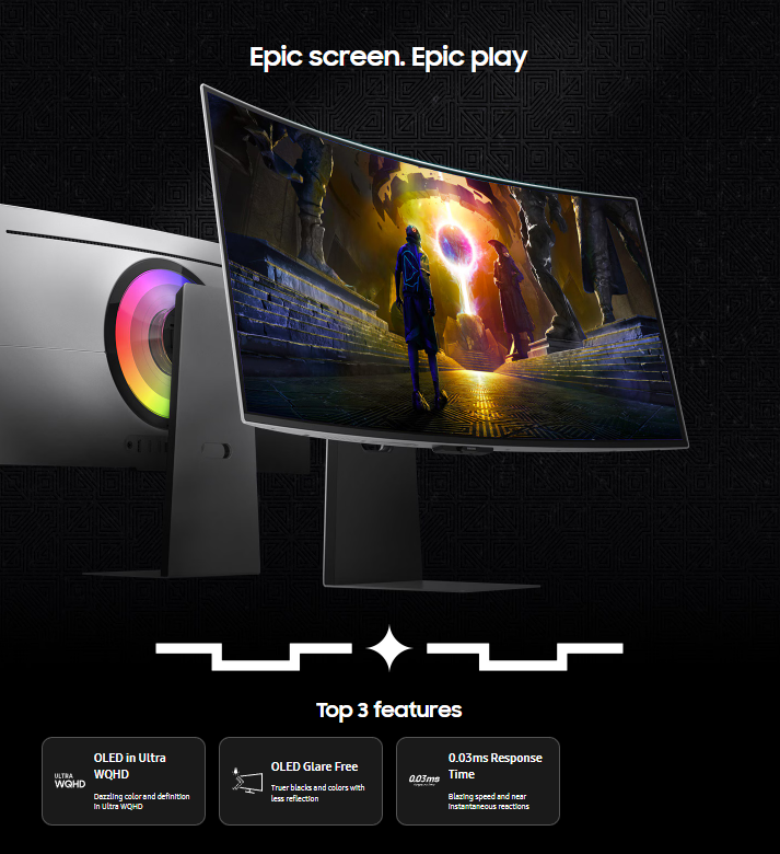 SAMSUNG LS34DG850SEXXS Odyssey OLED G8 G85SD Ultra WQHD 34Inch 175Hz ...