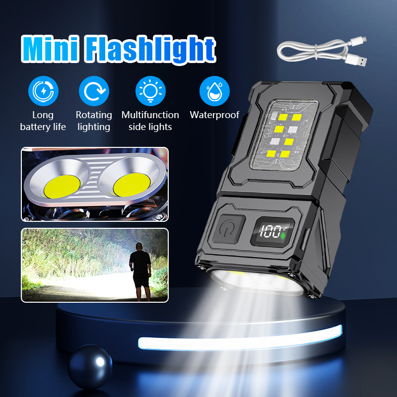 Multipurpose Super Bright Flashlight Adjustment 180 Degree Portable Led ...