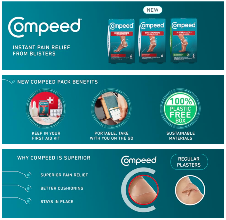 GENUINE Compeed Blister | Underfoot | Cold Sore | Callus | Extreme | On ...