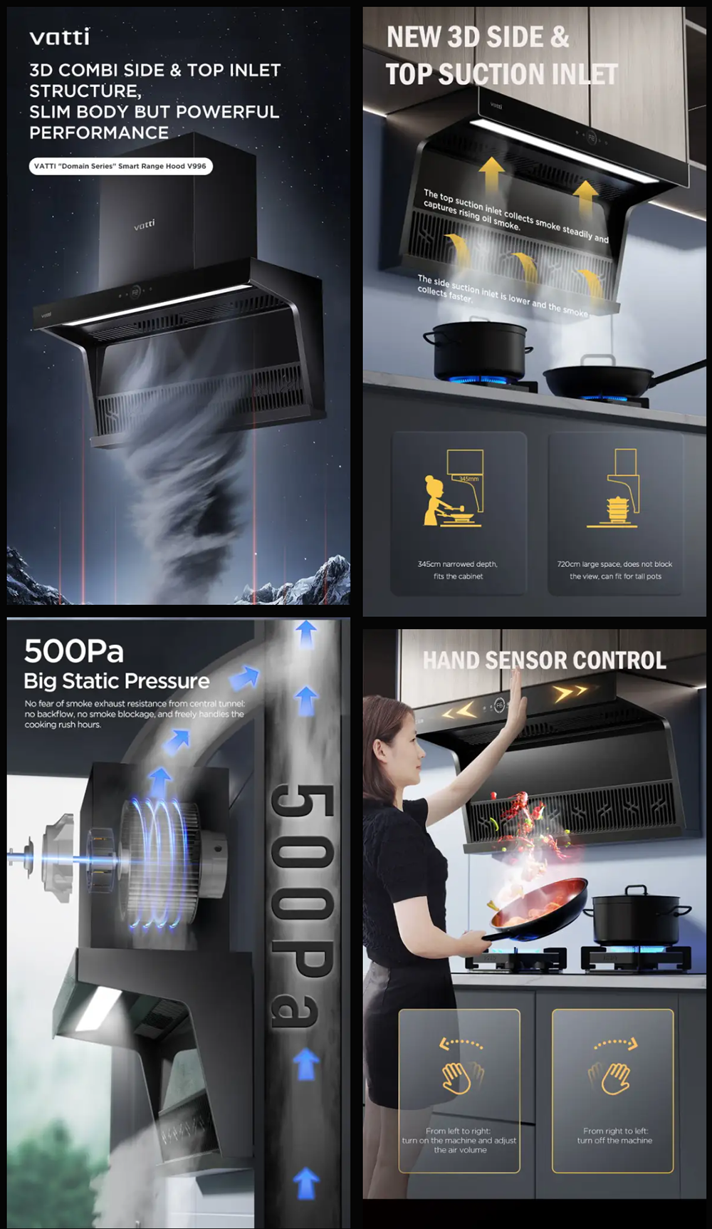 Vatti V996 "Slim Series Type” Cooker Hood (Deliver within Klang Valley ...