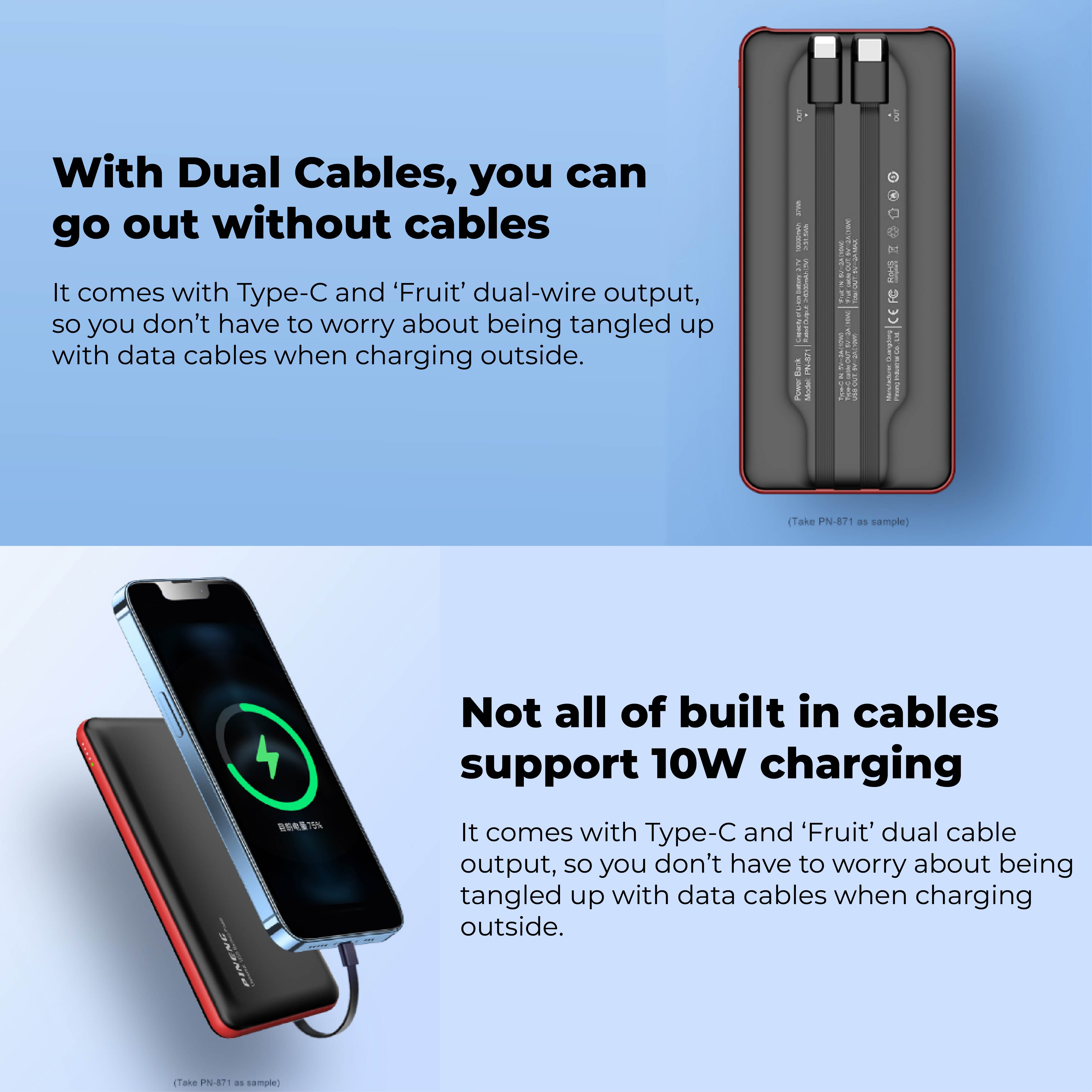 Pineng PN-871 10000mAh/PN-872 20000mAh Ultra-Thin Portable Powerbank ...