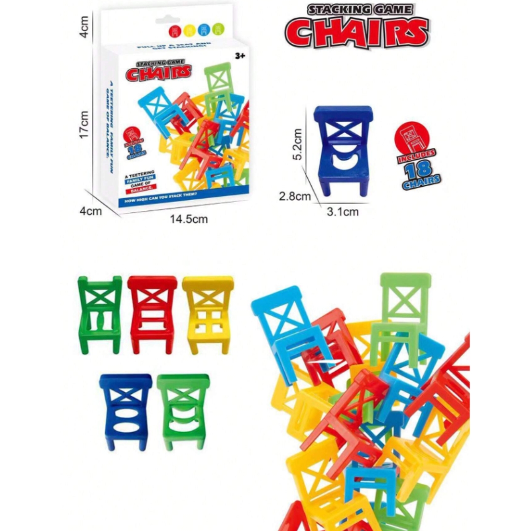 Stacking Chair Game Mini Block Balance Tower Toy Game for Kids Family ...