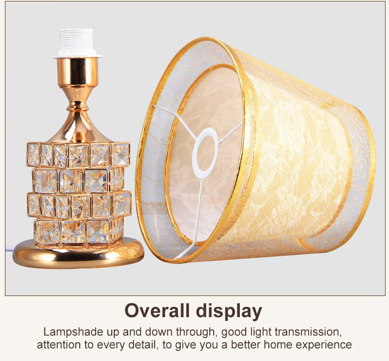 New Modern Bedside lampu LED Design Gold Crystal / Gift Wedding / Lampu ...