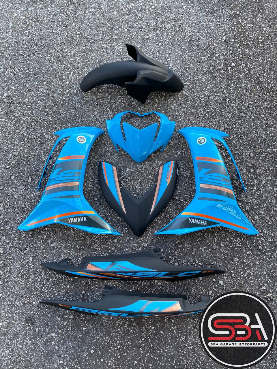 COVERSET BODYSET LC135 LC V8 STANDARD DESIGN 2025 AQUA BLUE BSA FUEL ...