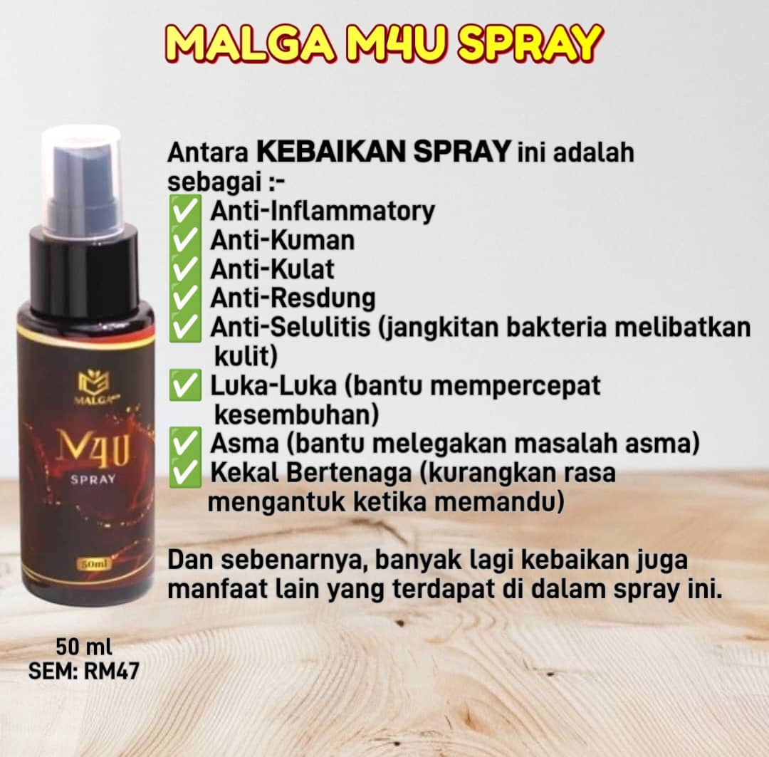 M4U Malga Spray - Sembuh Resdung | Inflammatory | Hilang Kuman & Kulat ...