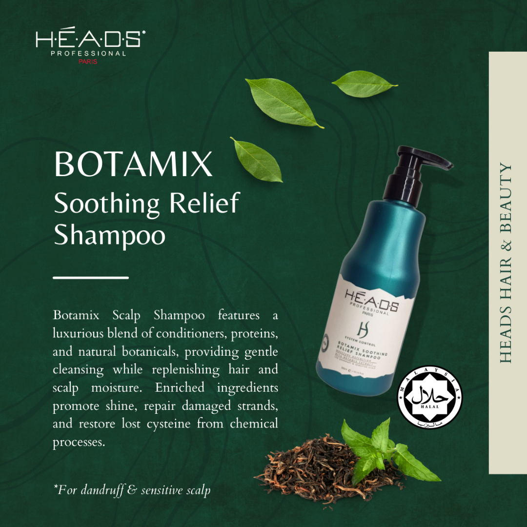 HEADS Botamix Soothing Relief Shampoo for Hair Dandruff Oily Scalp ...