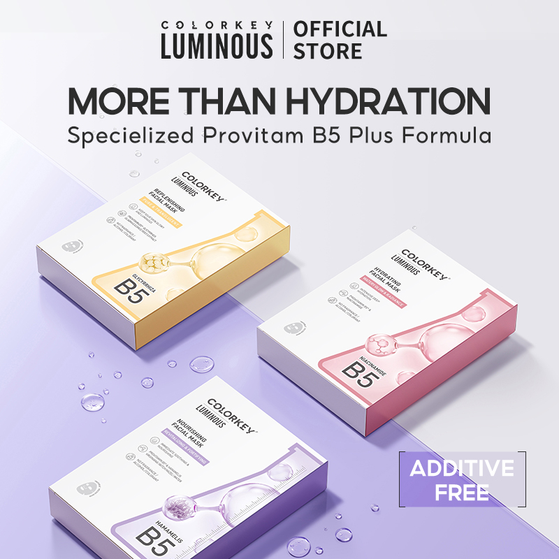 COLORKEY LUMINOUS B5 Facial Sheet Mask(10pcs/box) Hydrating ...