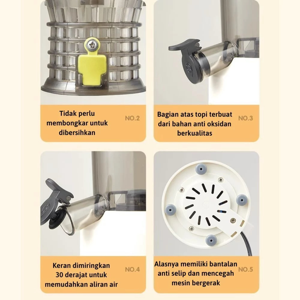 [12 MONTHS WARRANTY] New X2000 slow juicer, 99% fresh fruit juice ...