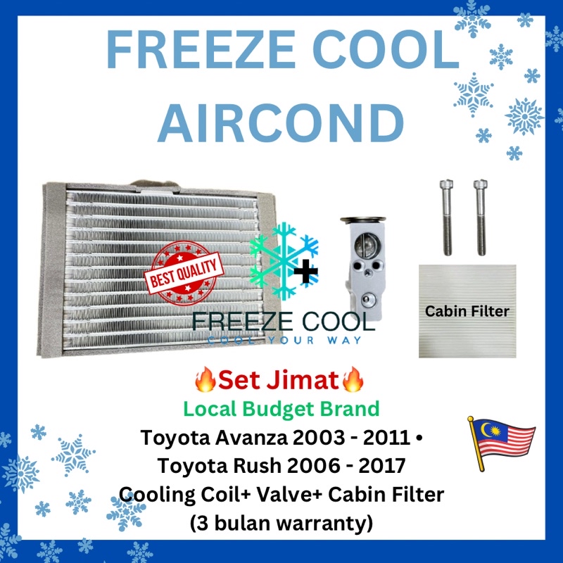 Toyota Avanza • Toyota Rush • Cooling Coil • Valve • Cabin Filter ...