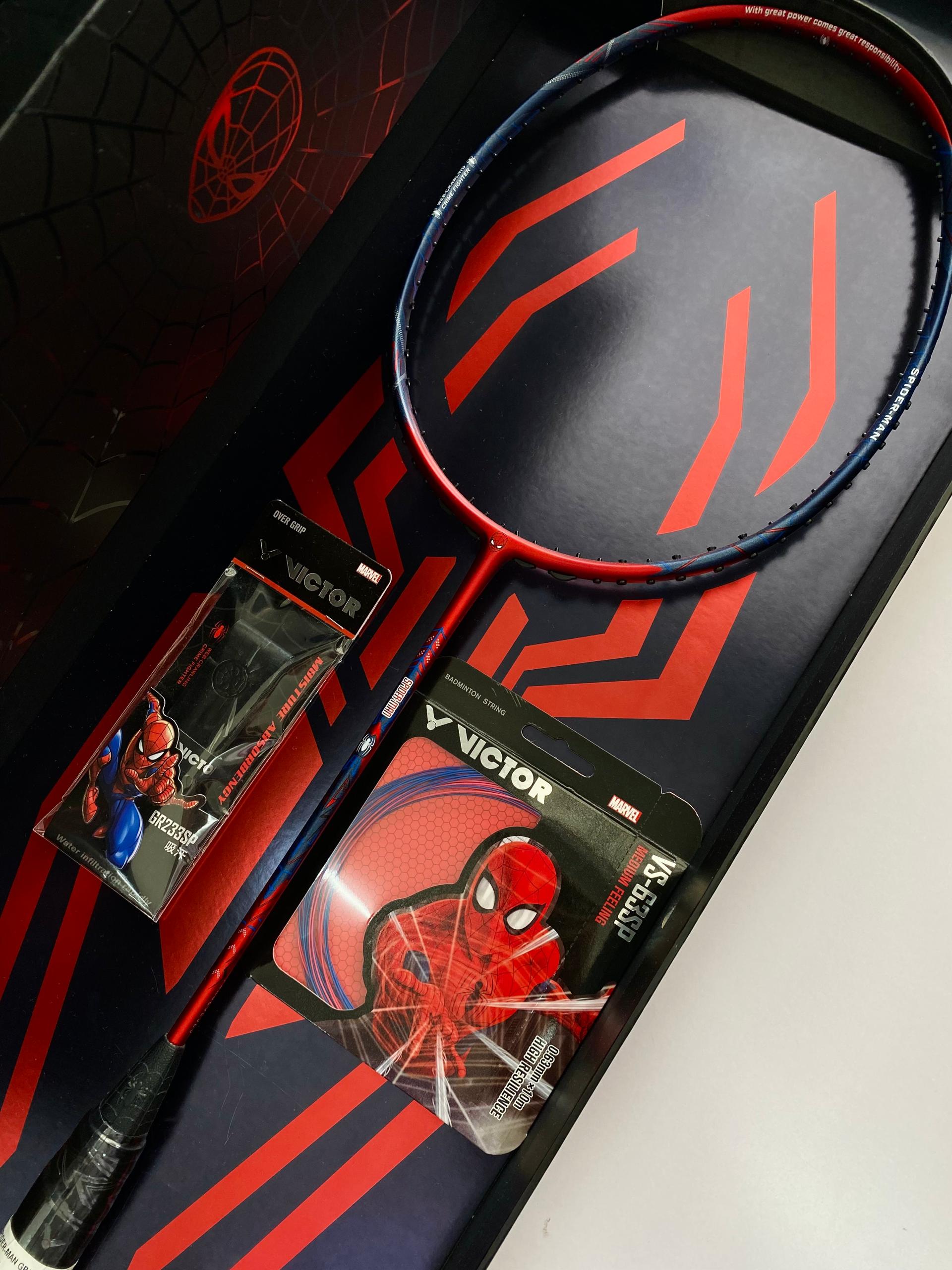 [LIMITED EDITION] Victor x Spider-Man Badminton Racket Gift Set ...