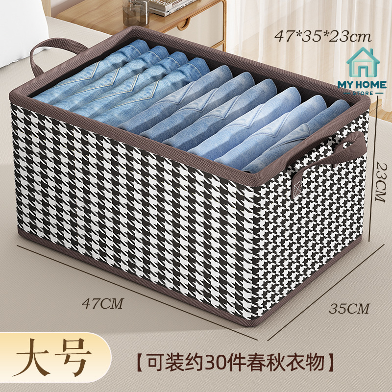Collapsible clothes storage box, fabric storage box, clothing storage ...