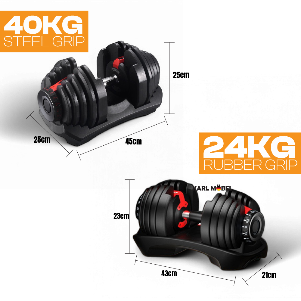 Adjustable Dumbbell Dumbell Set 24kg 40kg Dumbel flexbell angkat berat ...