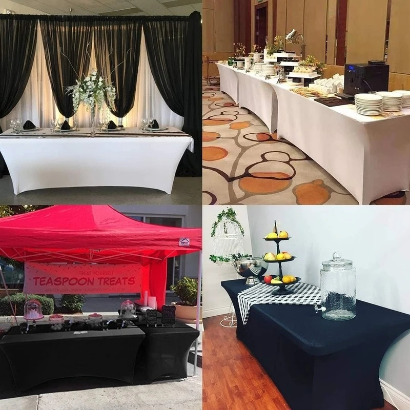 Stretch Fitted Table Cover Elastic Party Wedding Hotel Banquet Alas ...