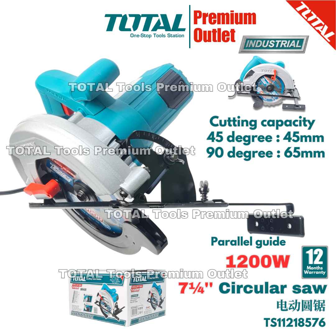 TOTAL Tools 7¼'' Corded Circular saw 1200W With 1pc 24T saw blade 电动圆锯 ...