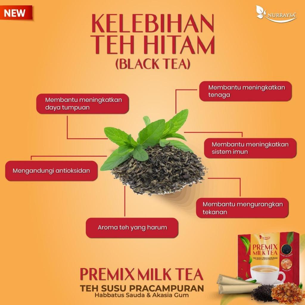 NURRAYSA Premix Milk Tea Teh Susu (1 SACHET)Pracampuran Habbatus Sauda ...