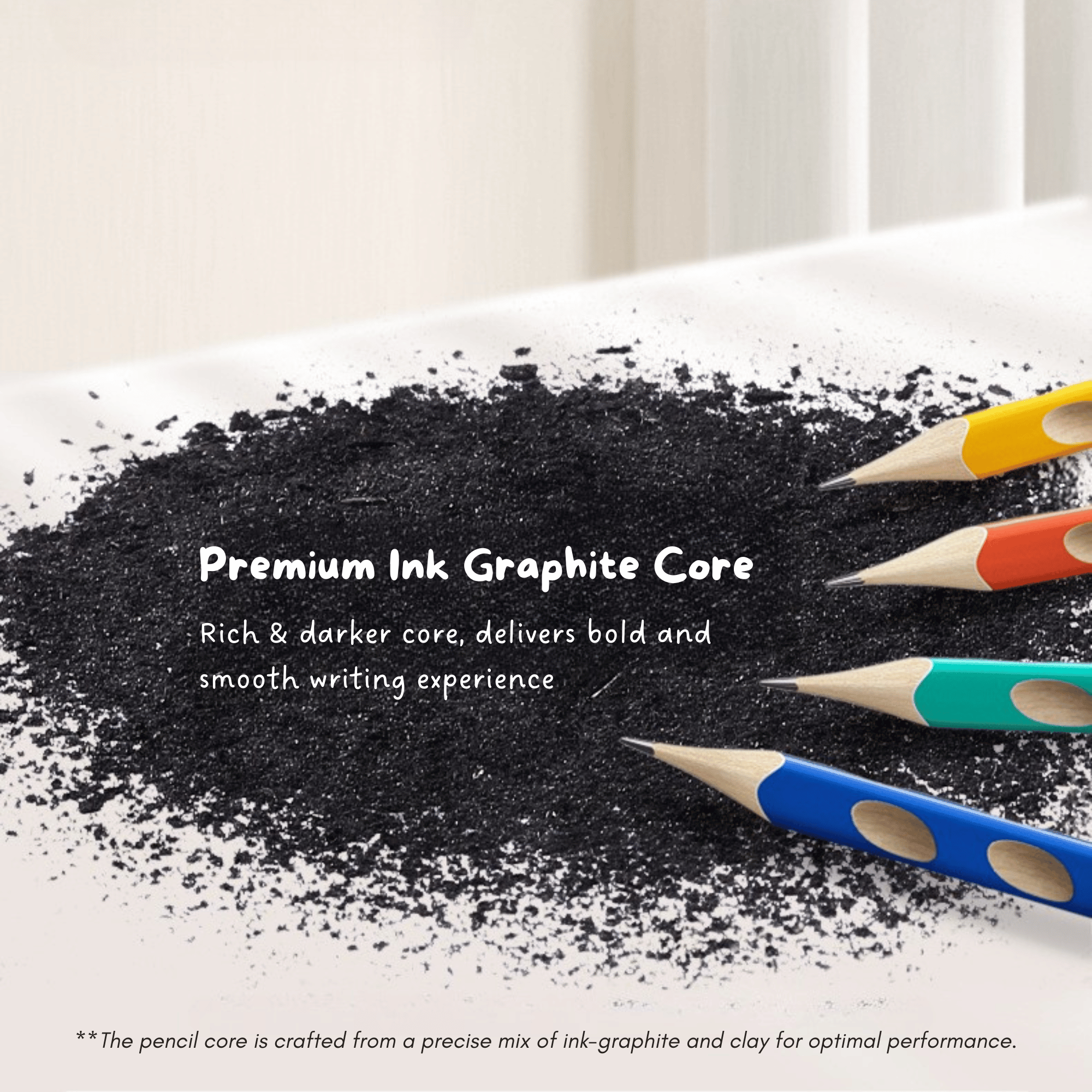 ENMY Thin Ergonomic Graphite Pencil with Eraser Head 20 PCs Wooden ...