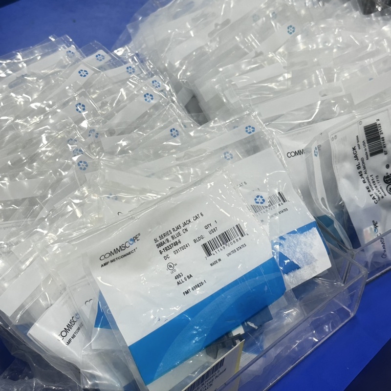 Commscope CAT6/CAT5E 1-Port 2-Ports Angle Faceplate Wall Socket Outlet ...