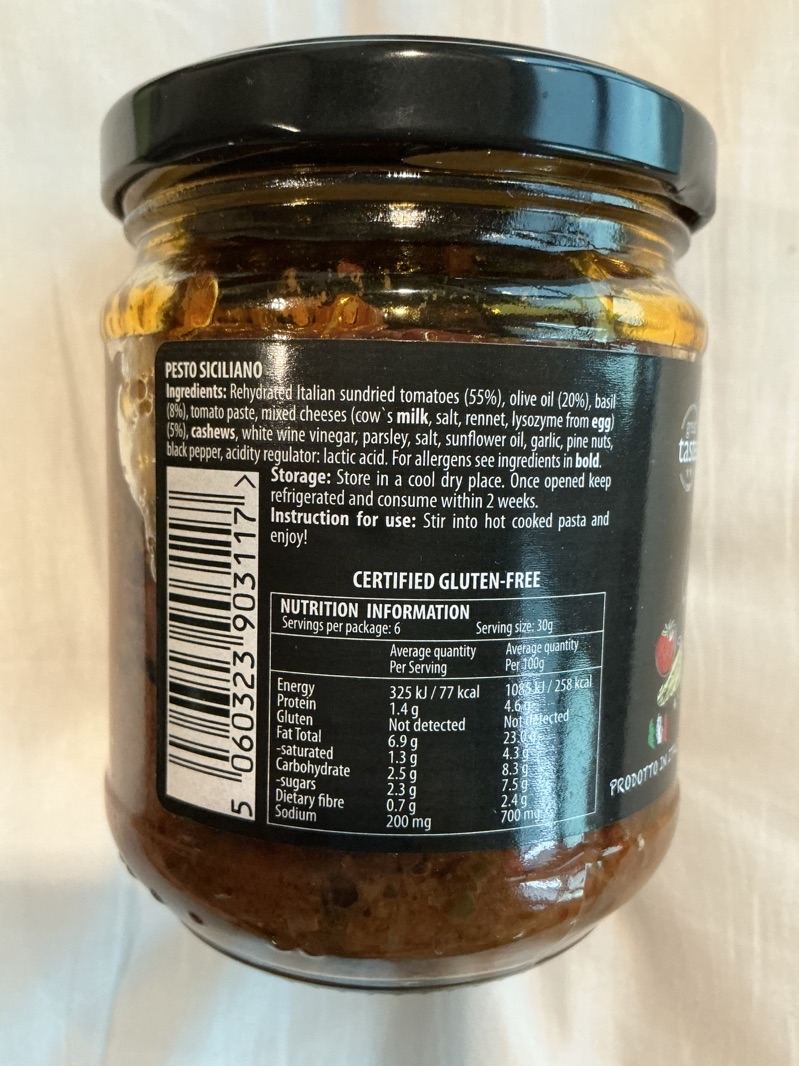 Coppola Pesto Tomato Kering Siciliano 180g | Sos Pesto Itali | Bebas ...