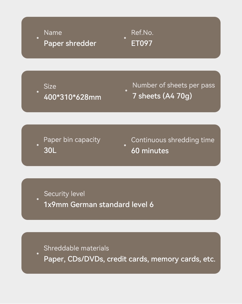 Deli P6 Large Paper Shredder Machine Cutter Office Supplies | Mesin ...