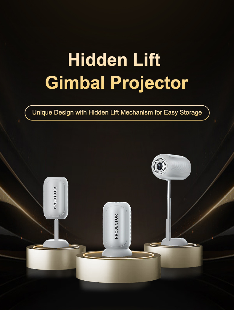 Hidden lift portable smart projector HDMI 1080P portable home theater ...
